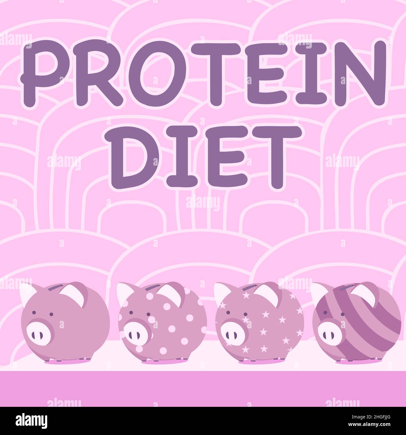 Text caption presenting Protein Diet, Word Written on consumption of ...