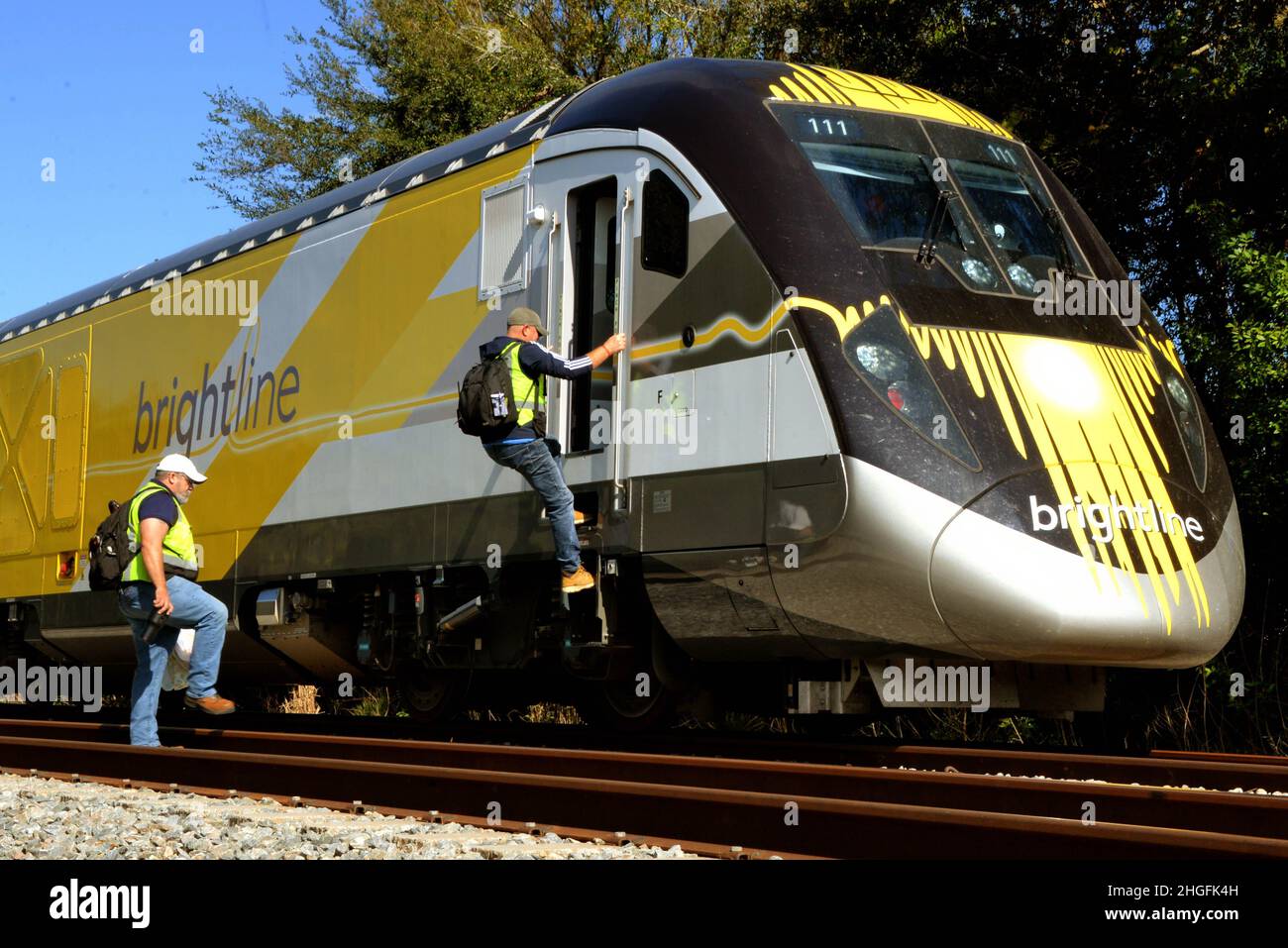 Cocoa. Brevard County. Florida. January 20, 2022. Brightline has taken ...