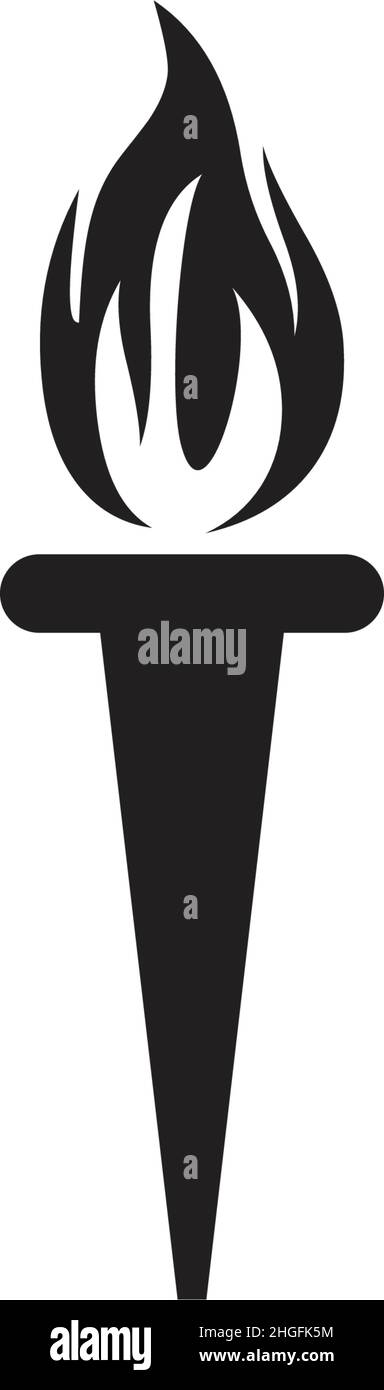 Torch logo design inspiration vector icon template Stock Vector Image ...