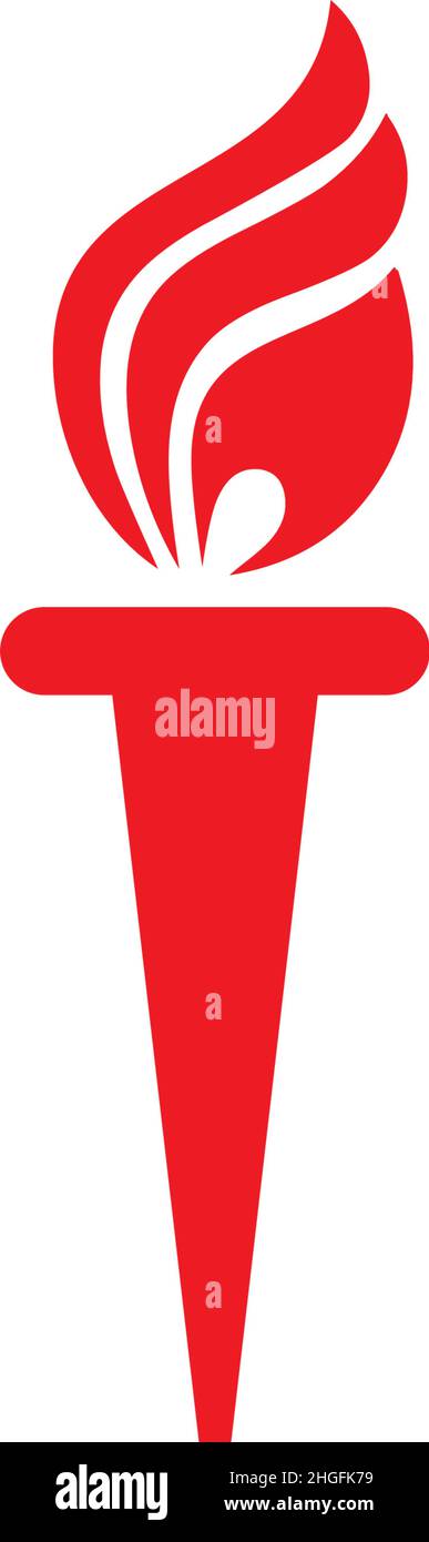 Torch logo design inspiration vector icon template Stock Vector Image ...
