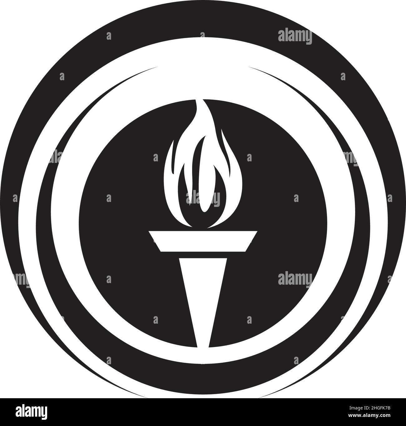 Torch logo design inspiration vector icon template Stock Vector Image ...