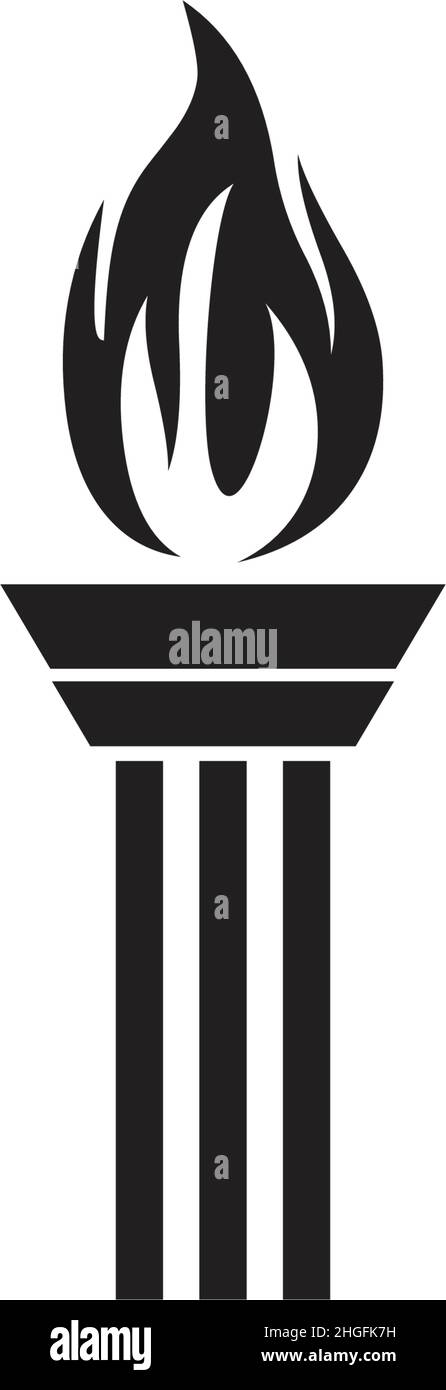 Torch logo design inspiration vector icon template Stock Vector Image ...