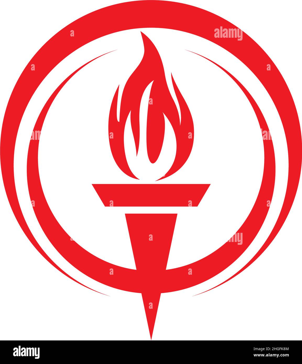 Torch logo design inspiration vector icon template Stock Vector Image ...