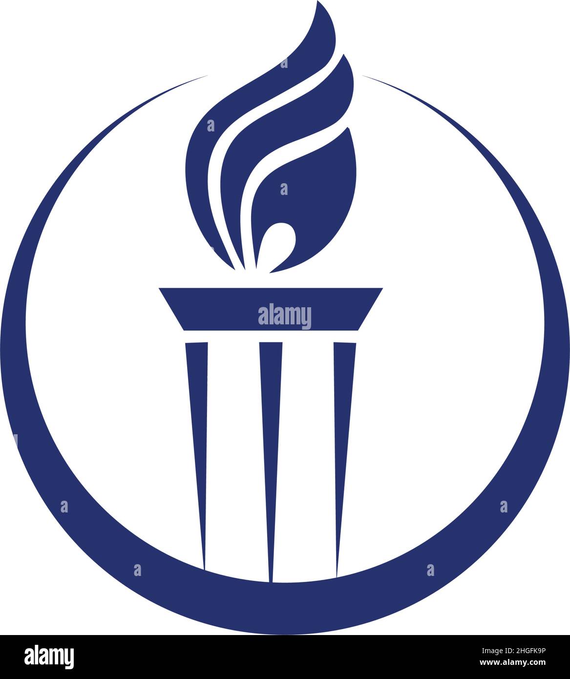 Torch logo design inspiration vector icon template Stock Vector Image ...