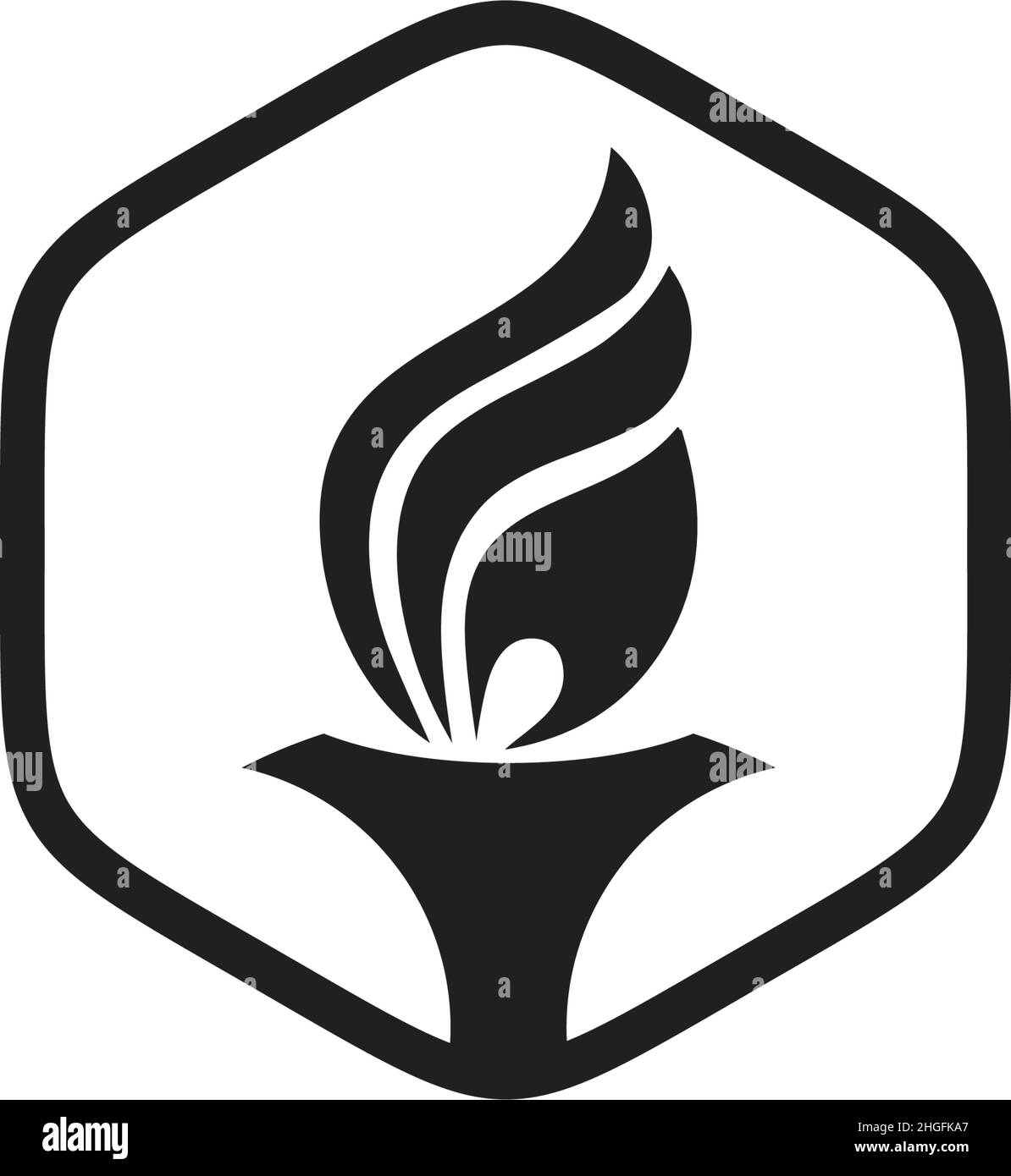 Torch logo design inspiration vector icon template Stock Vector Image ...