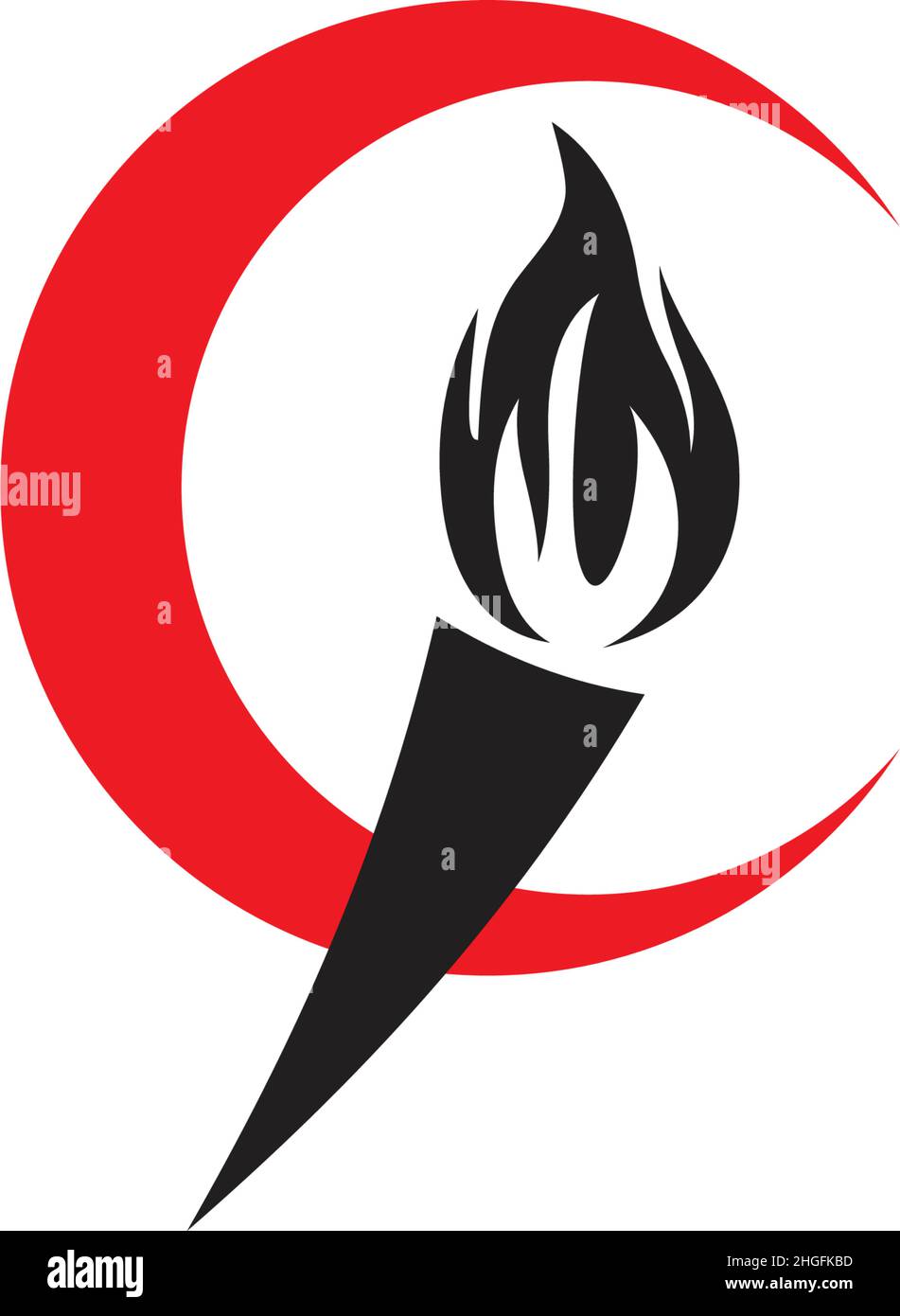 Torch logo design inspiration vector icon template Stock Vector Image ...