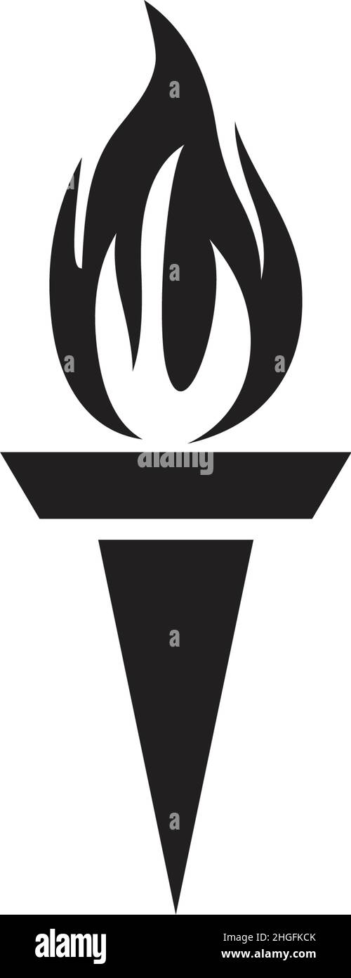 Torch logo design inspiration vector icon template Stock Vector Image ...
