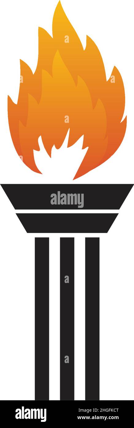 Torch logo design inspiration vector icon template Stock Vector Image ...