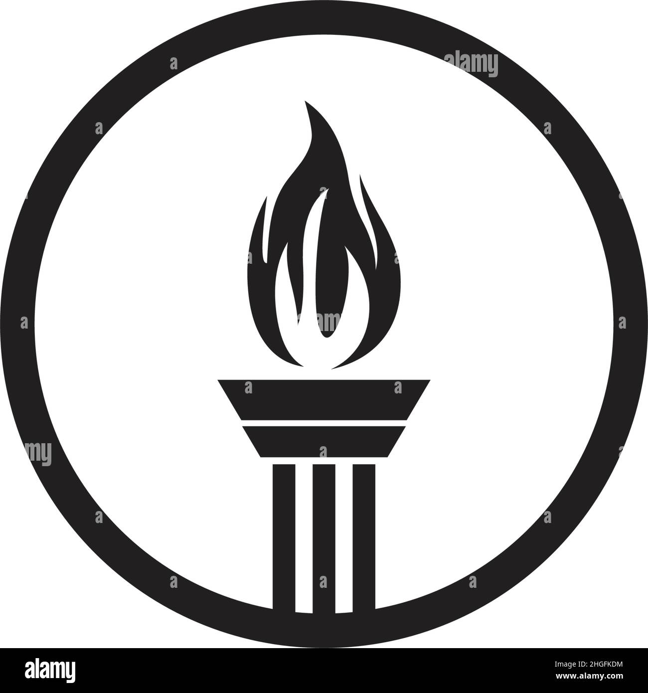 Torch logo design inspiration vector icon template Stock Vector Image ...