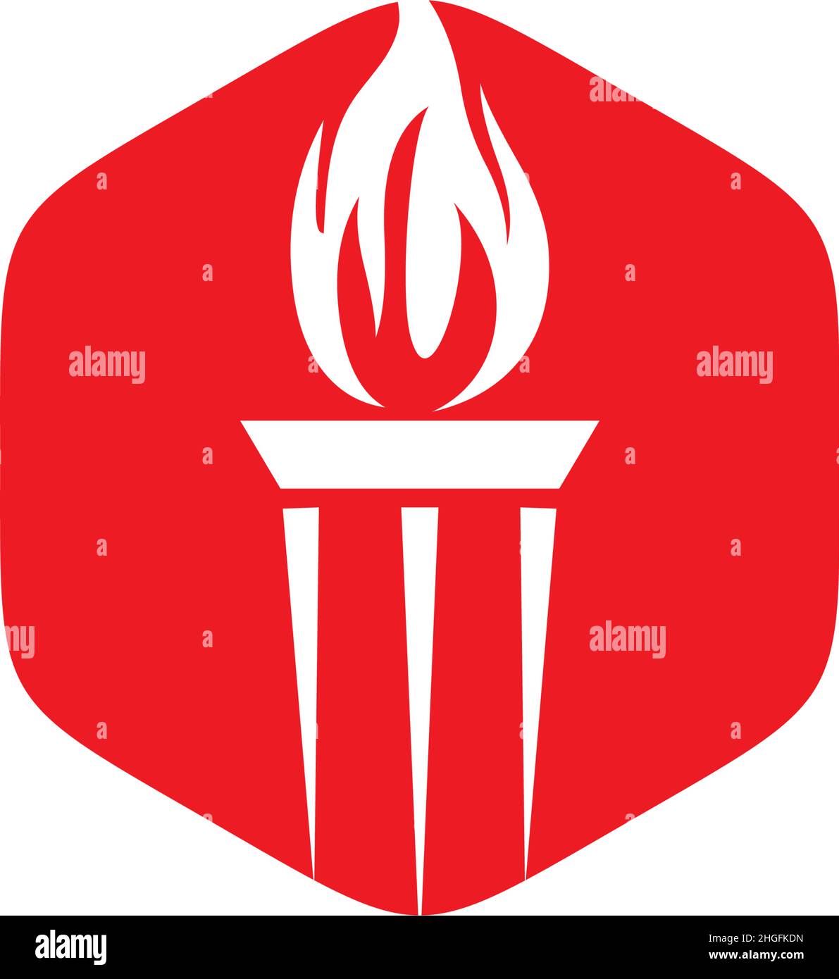 Torch logo design inspiration vector icon template Stock Vector Image ...