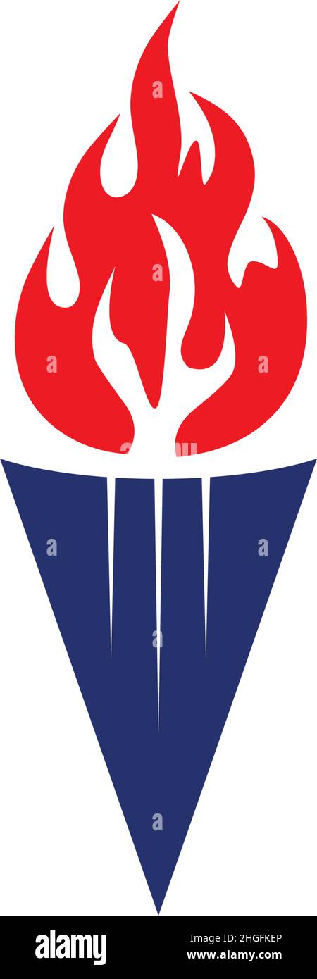 Torch logo design inspiration vector icon template Stock Vector Image ...