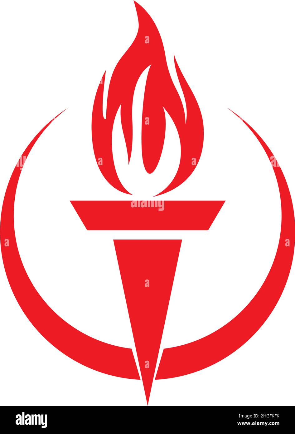 Torch logo design inspiration vector icon template Stock Vector Image ...