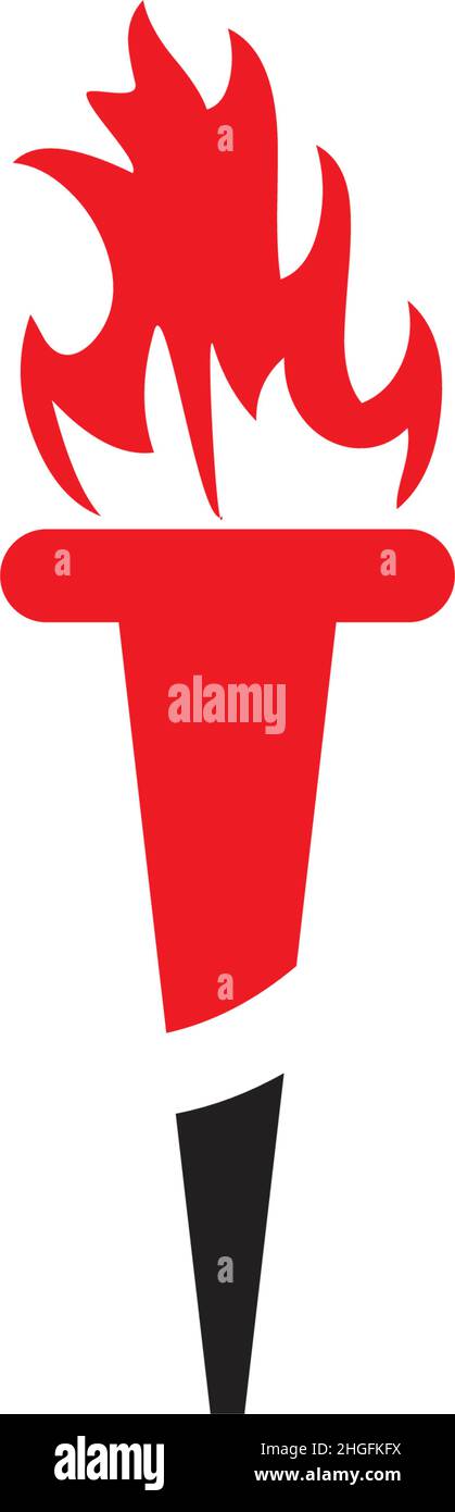 Torch logo design inspiration vector icon template Stock Vector Image ...