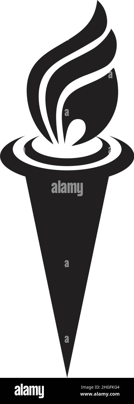 Torch logo design inspiration vector icon template Stock Vector Image ...