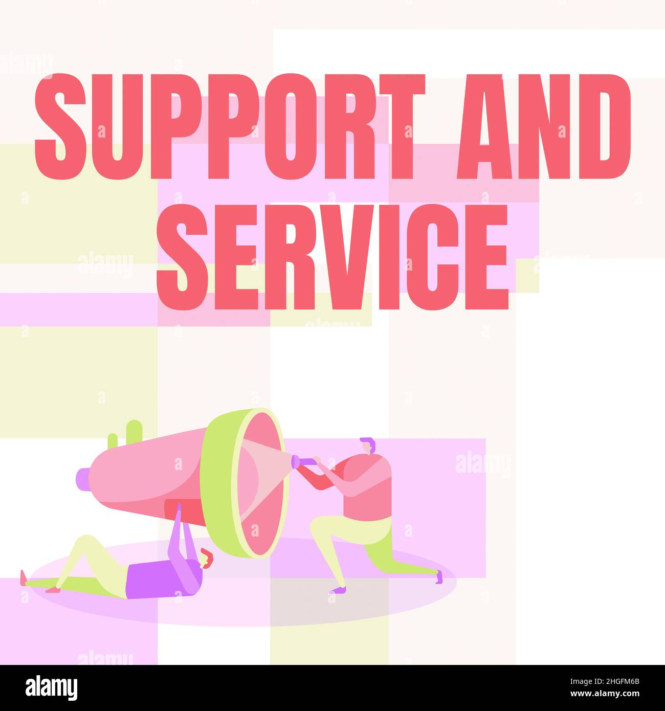 Handwriting text Support And Service, Business overview Technical ...