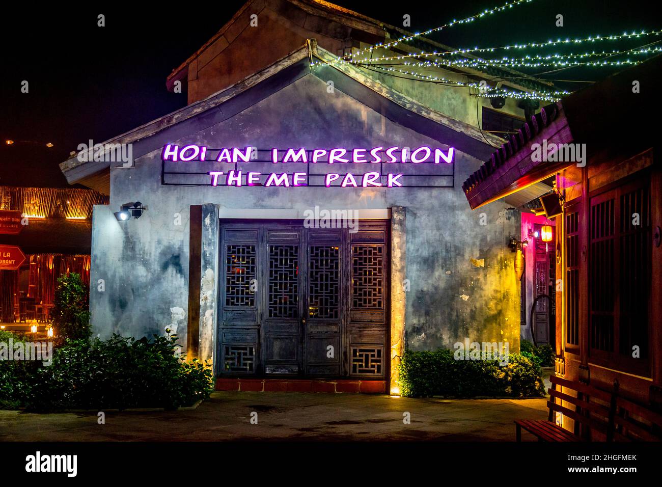 Entrance to Hoi An Impressions inside the grounds of Hoi An Memories Stock Photo - Alamy