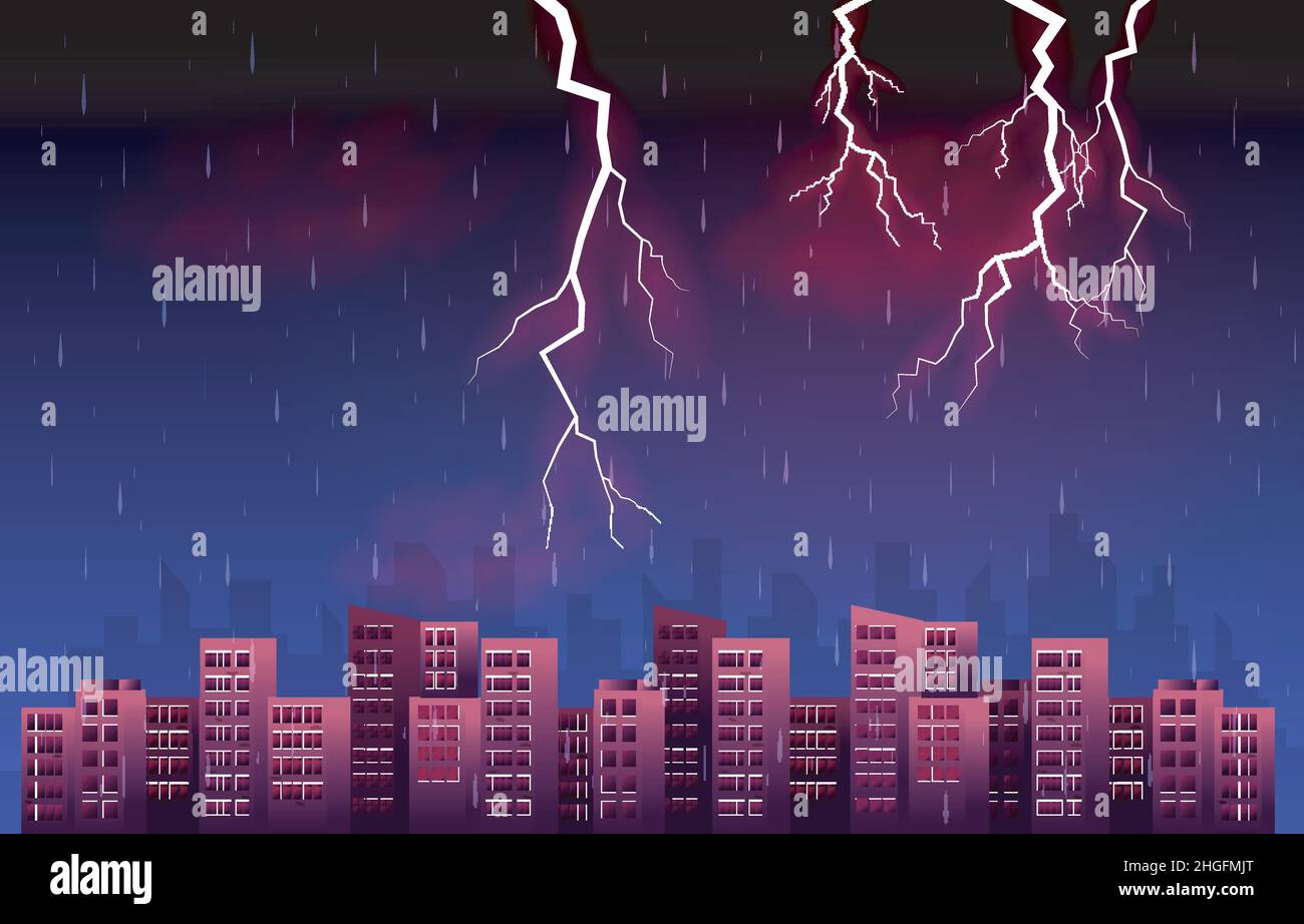 Lightning strike illustration Stock Vector Images - Alamy