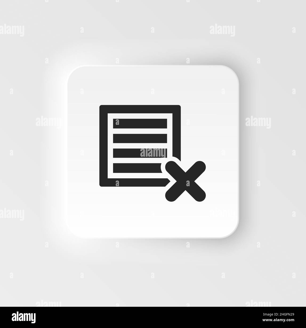 Delete Ecommerce Box Neumorphic Style Vector Icon Simple Element