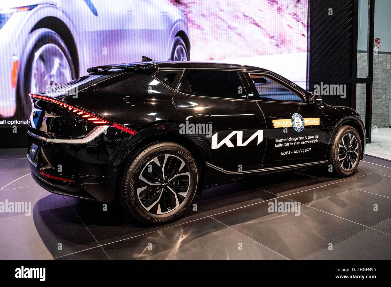 January 20, 2022 - Washington, DC, United States: The 2022 Kia EV6 at ...