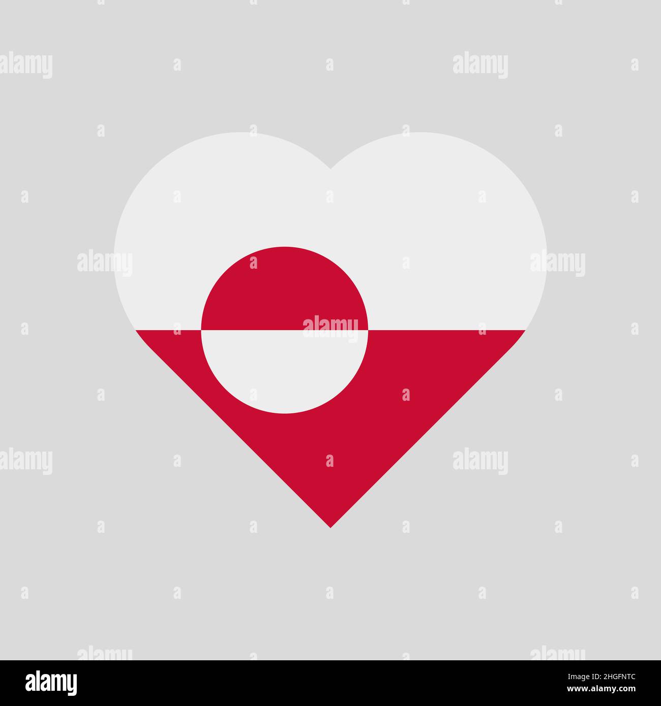 Greenland flag in country Stock Vector Images - Alamy