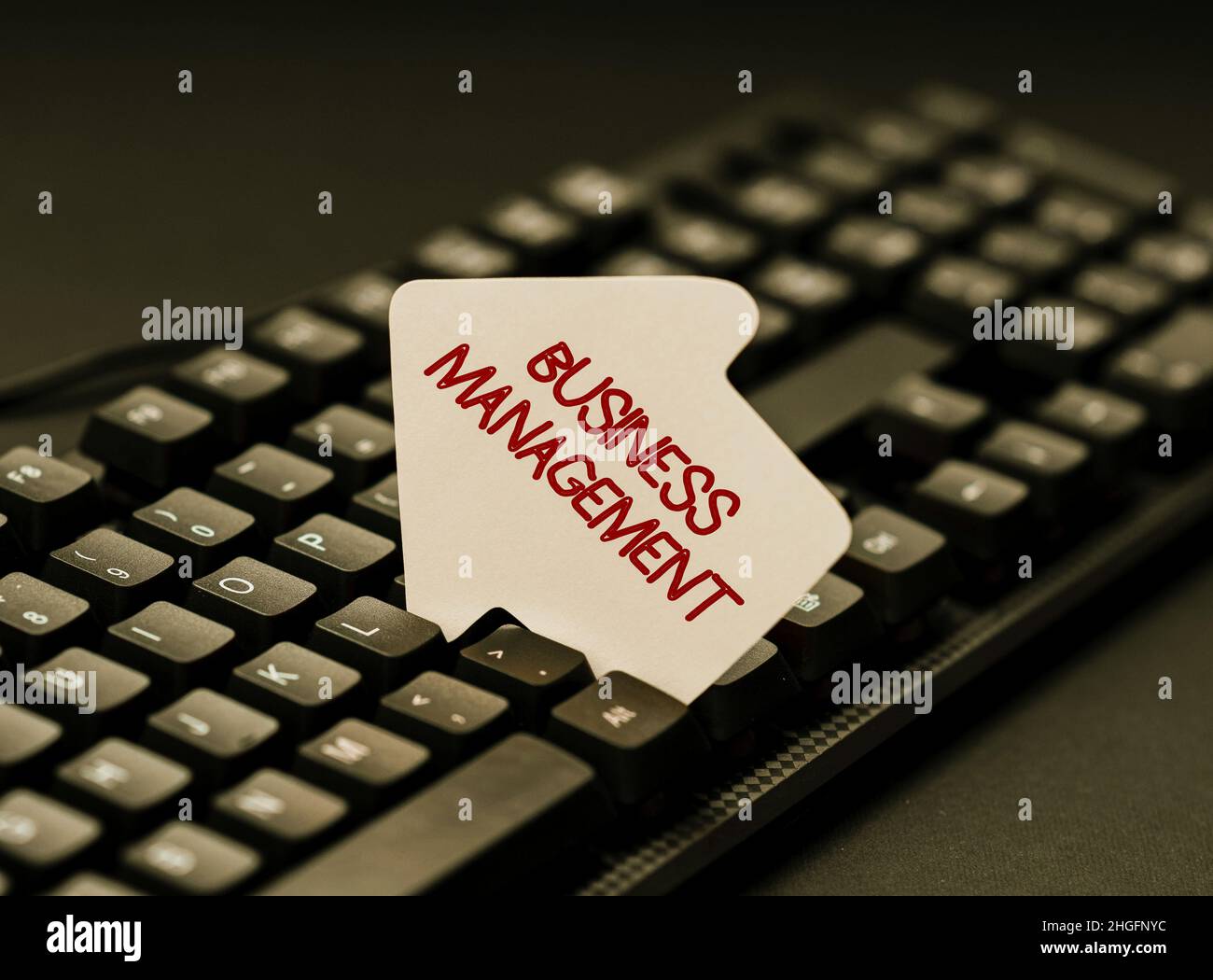 Conceptual caption Business Management, Word Written on act of organizing to accomplish the ...