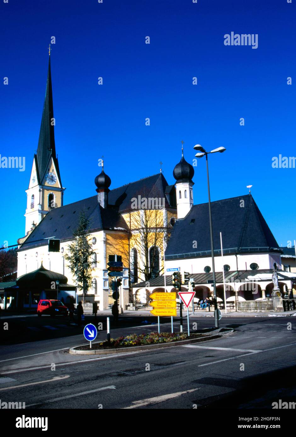 Parish Church Maria Himmelfahrt 18 century, Prien, Chiemgau, Upper ...