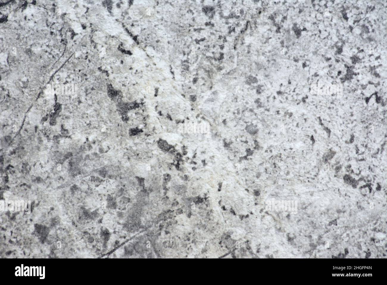 Gray granite, a flat surface of natural stone with small black ...