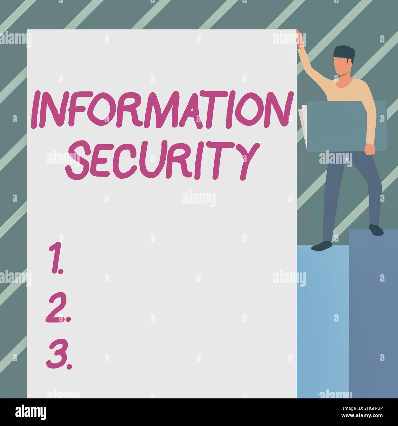 Writing Displaying Text Information Security Business Overview Being Protected Against The