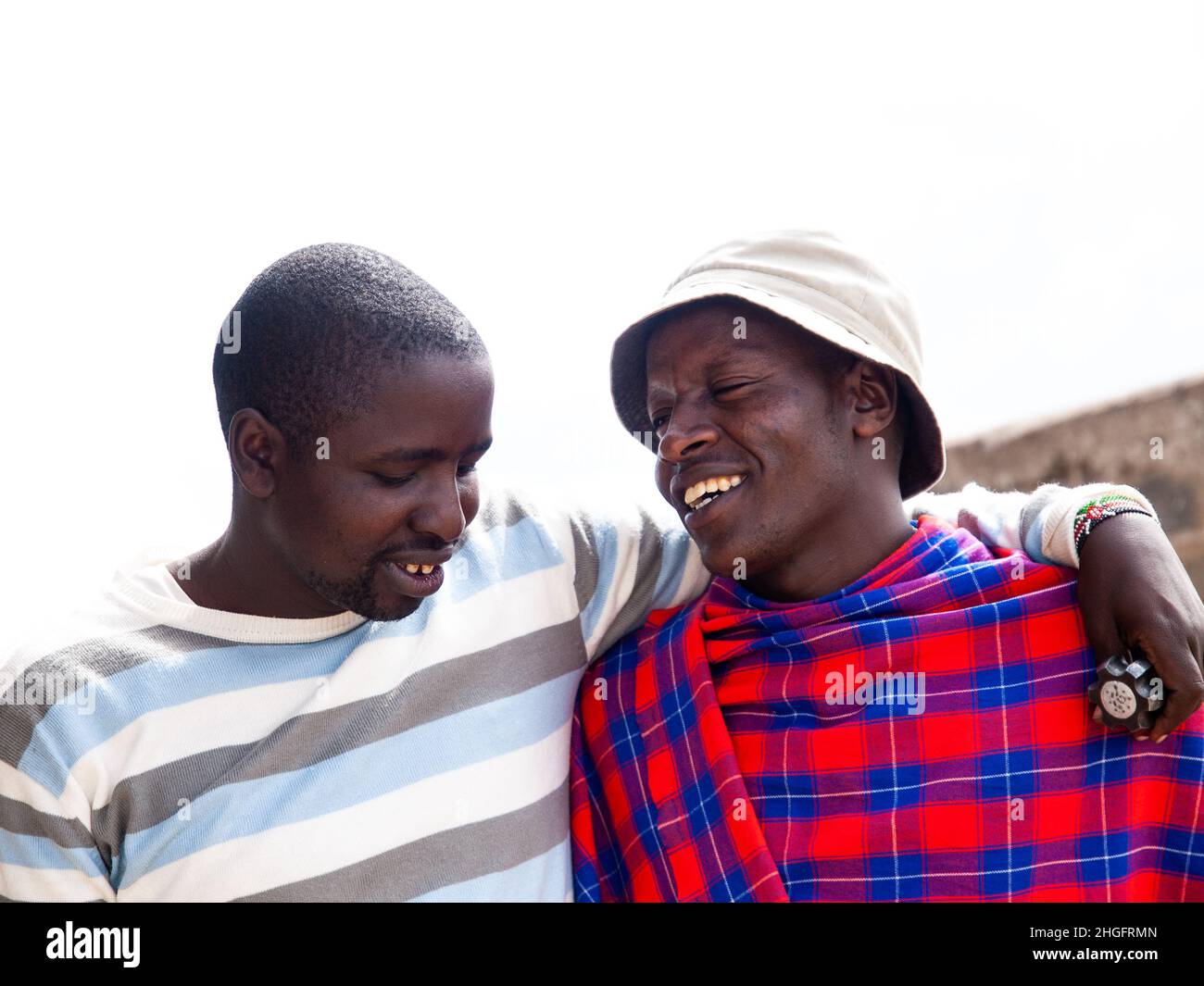 Local friends in Maji Moto, Kenya, Africa Stock Photo - Alamy