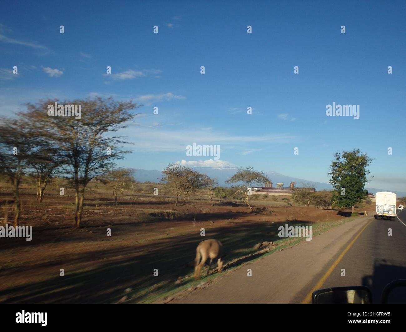 View of Mount Kilimanjaro from Moshi, Tanzania Africa Stock Photo - Alamy