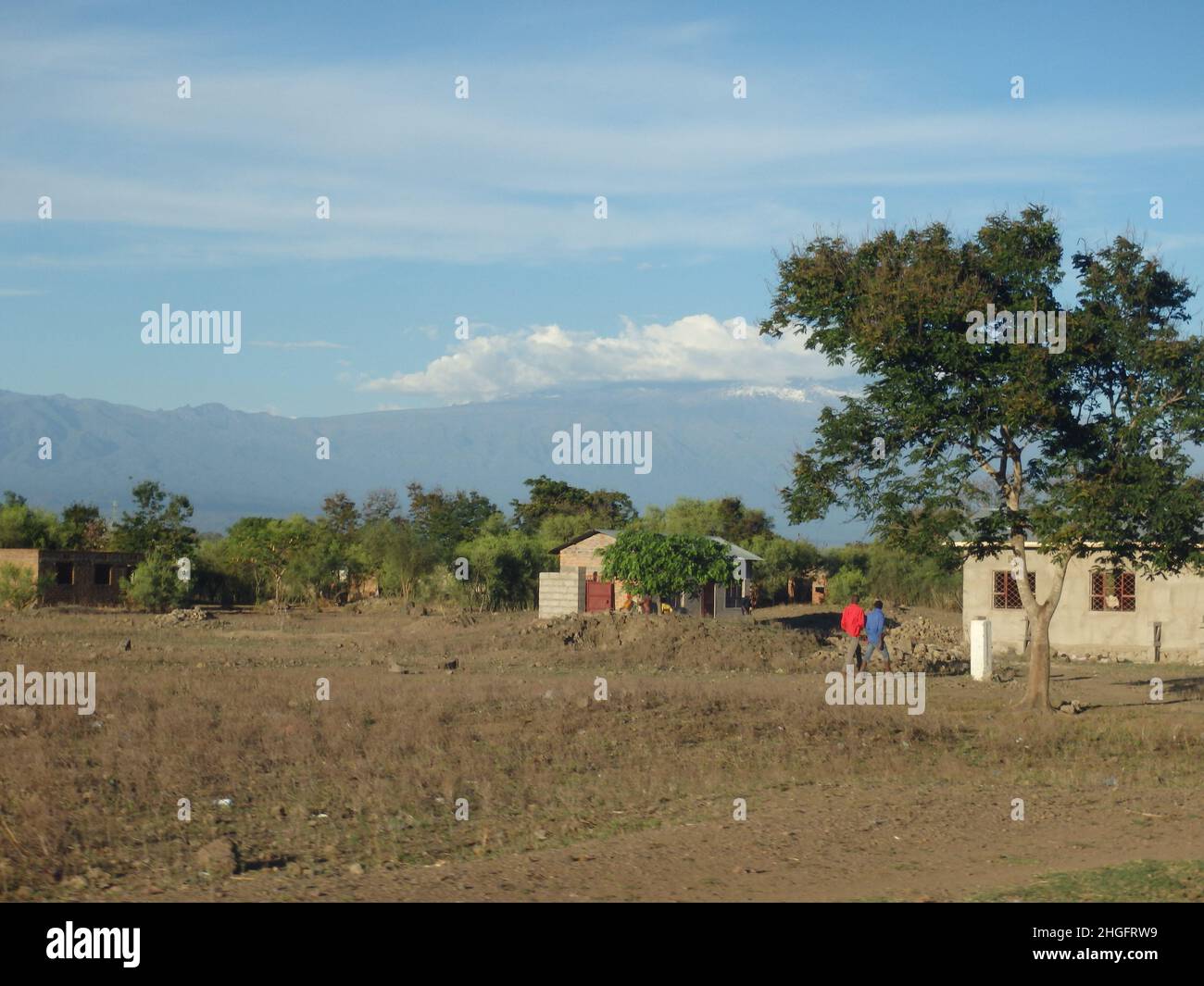 View of Mount Kilimanjaro from Moshi, Tanzania Africa Stock Photo - Alamy