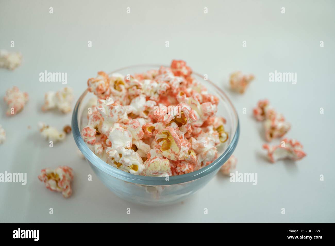 Close up of pop corn on the bowl with negative space. That photos is ...