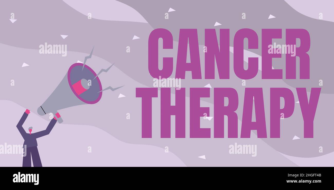 Inspiration showing sign Cancer Therapy, Internet Concept the treatment ...