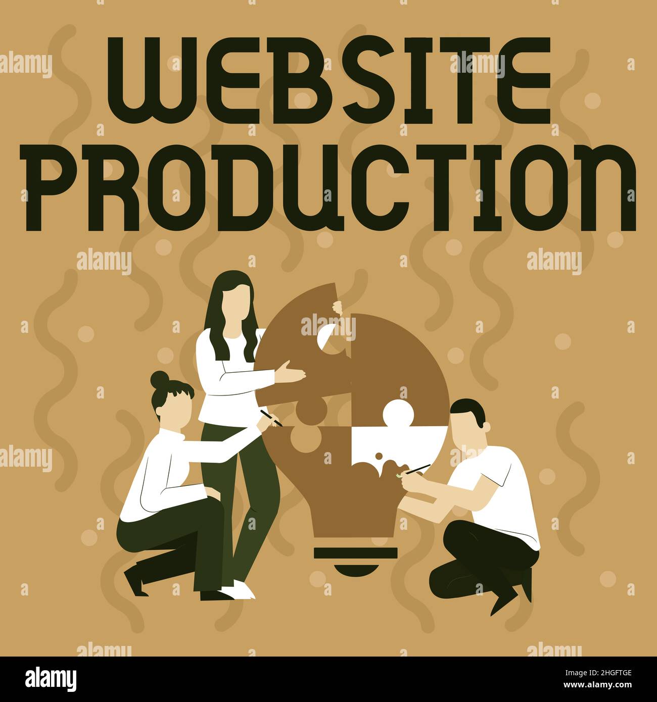 Conceptual caption Website Production, Internet Concept creating sites ...