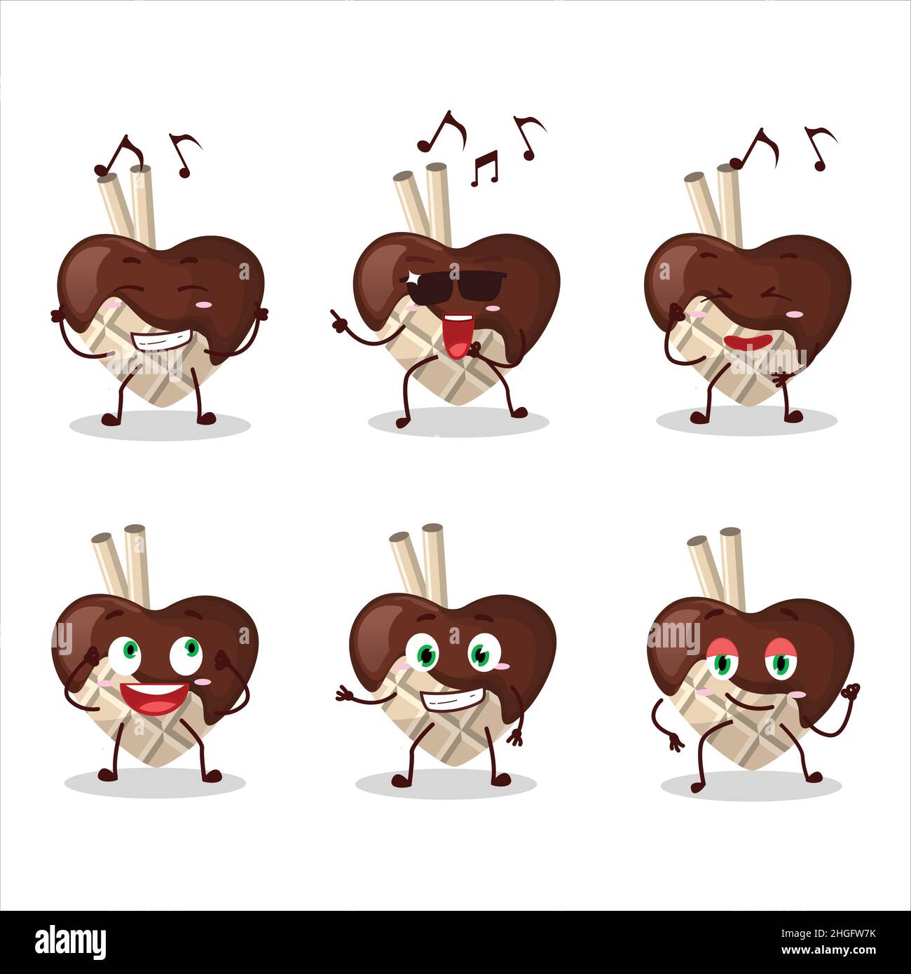 An image of white chocolate love dancer cartoon character enjoying the ...