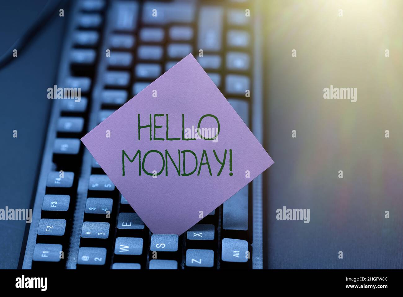 Conceptual caption Hello Monday, Business idea Good morning greeting ...