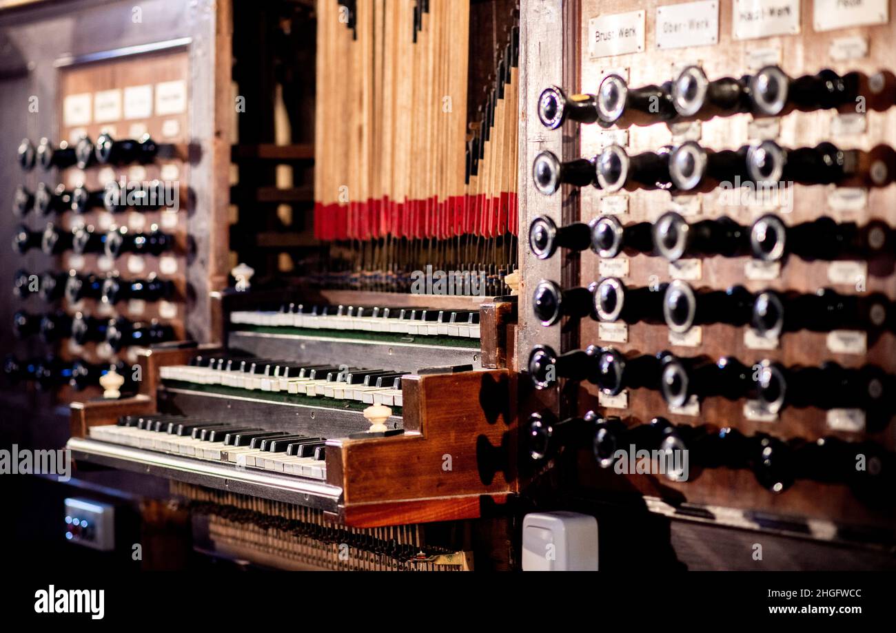 Baroque Organ Keyboard