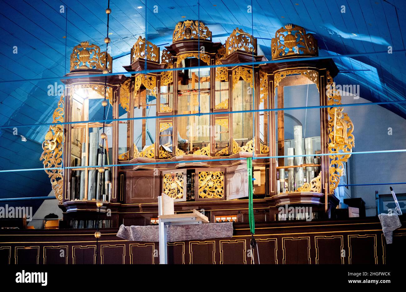 Otterndorf, Germany. 20th Jan, 2022. The historic Gloger organ stands ...