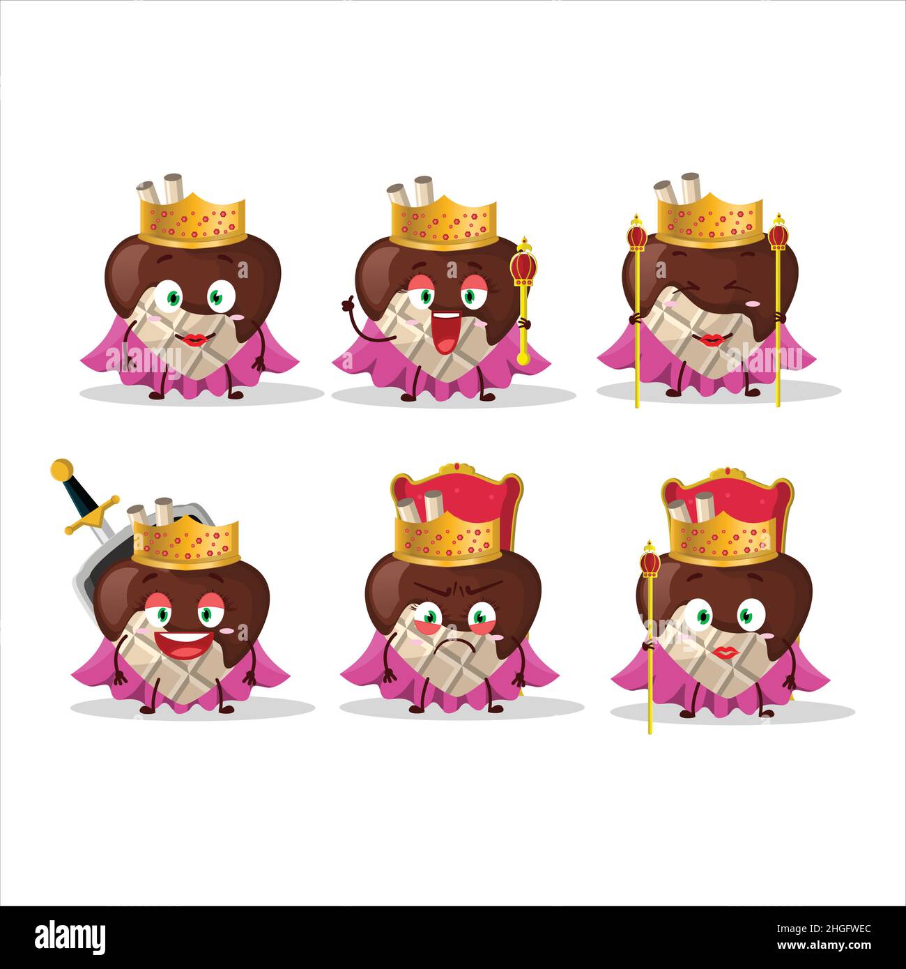 Queen and her magic clothes cartoon of white chocolate love wearing ...
