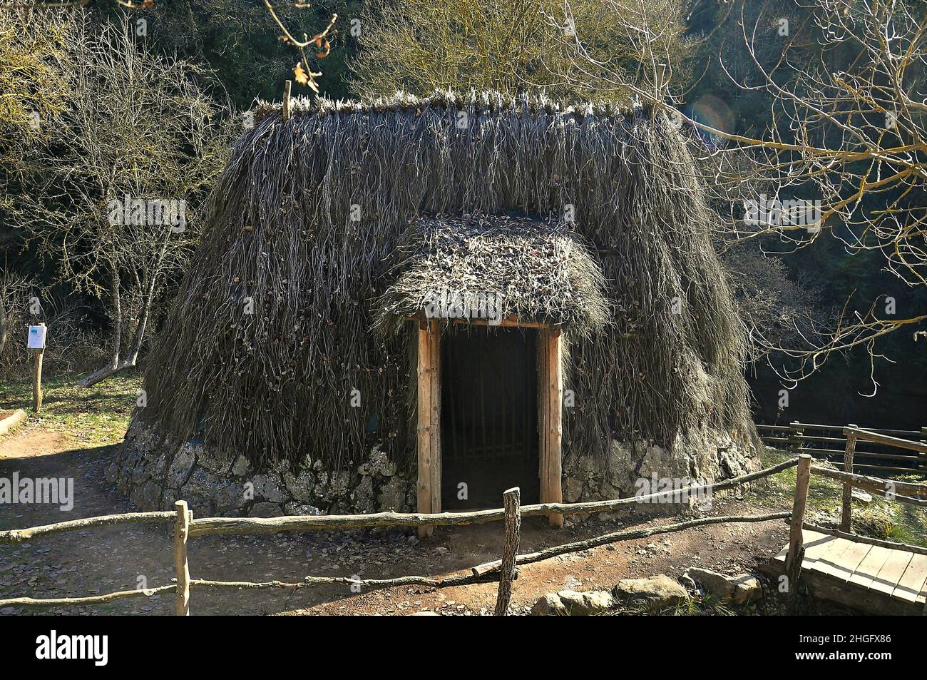 Prehistoric Park of the Toll caves in Moià in the region of Moianès ...
