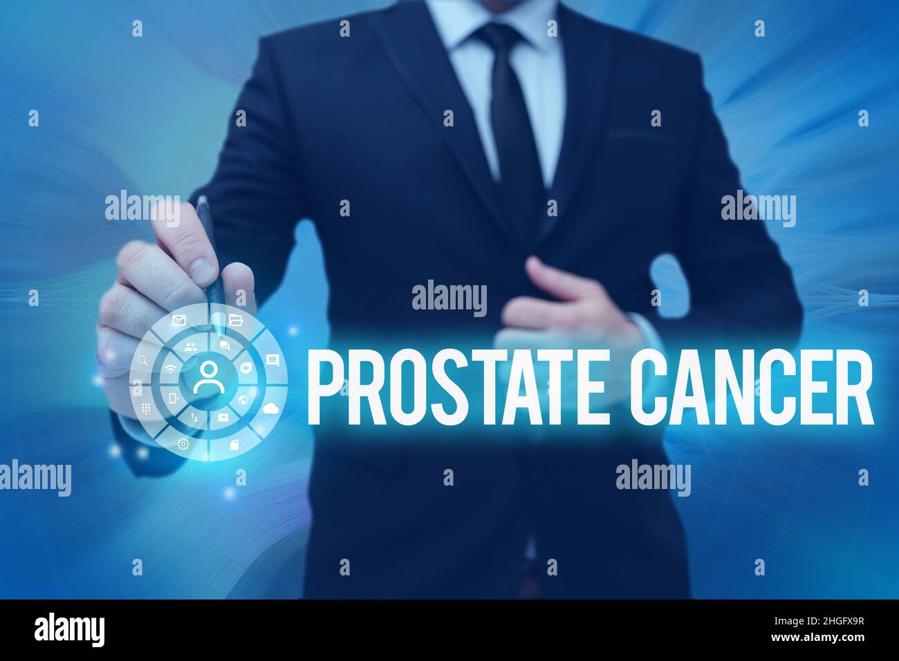 Conceptual display Prostate Cancer, Business idea cancer develops in ...