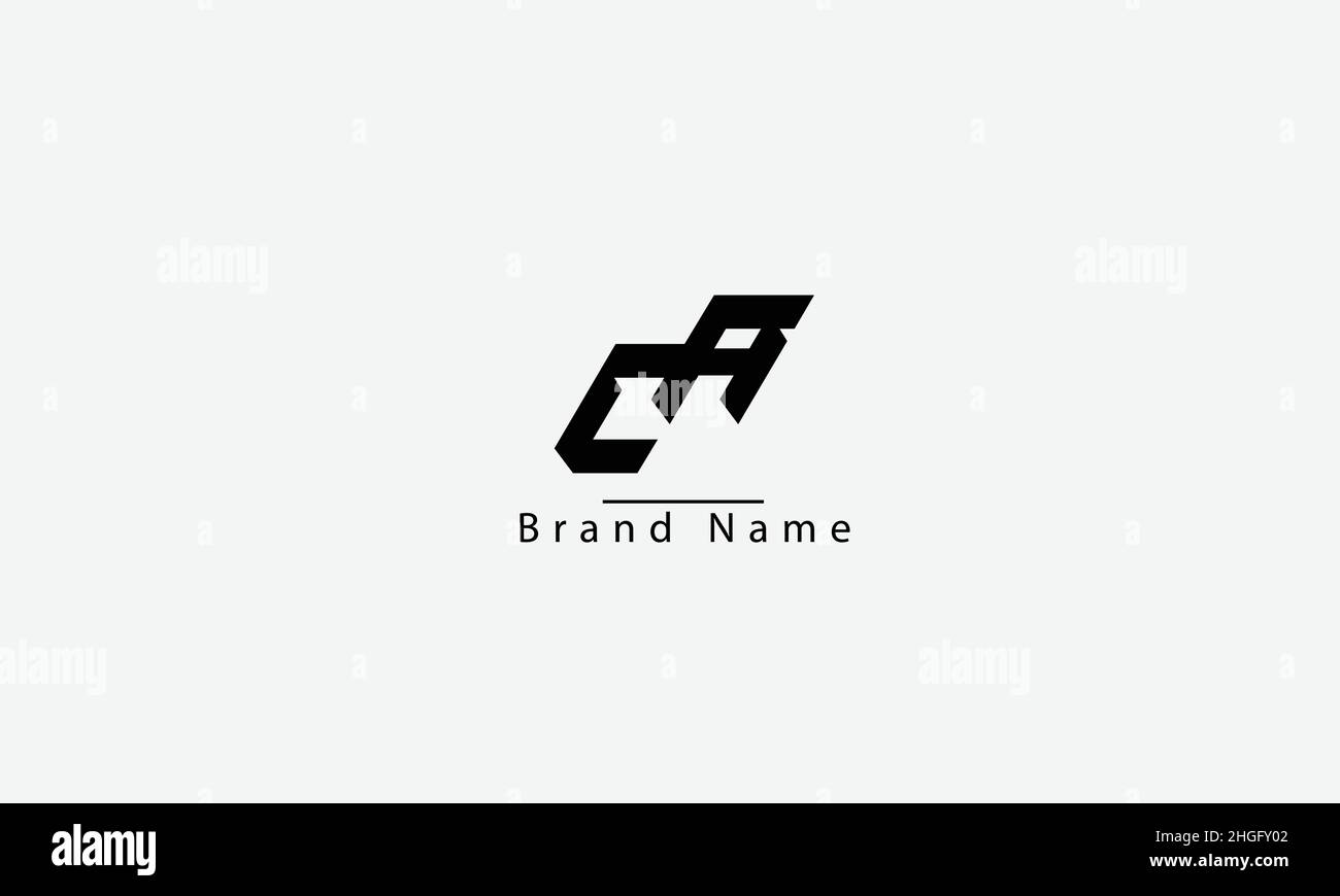 CA AC C A abstract vector logo monogram template Stock Vector Image ...