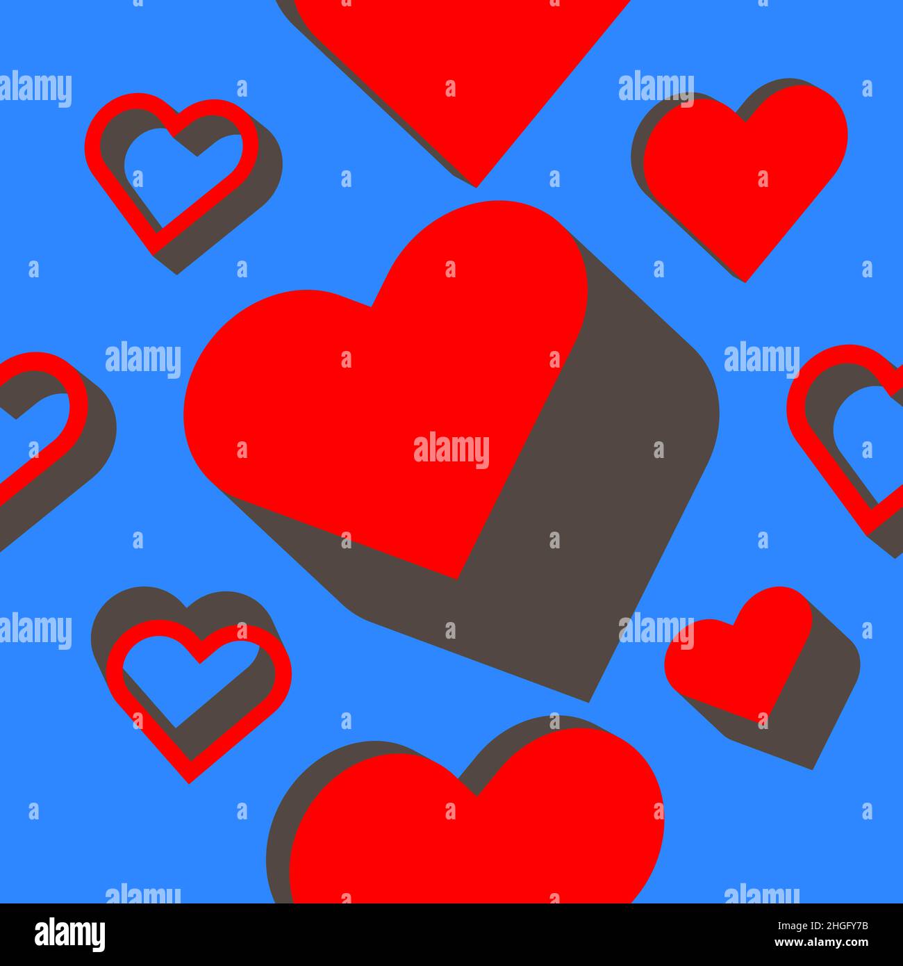 Seamless Love background with hearts Pattern. Design for romantic tile ...