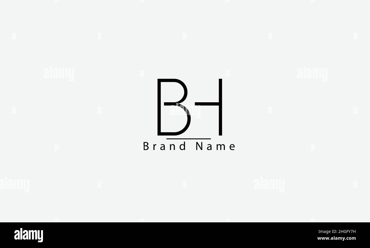 BH HB B H abstract vector logo monogram template Stock Vector Image ...