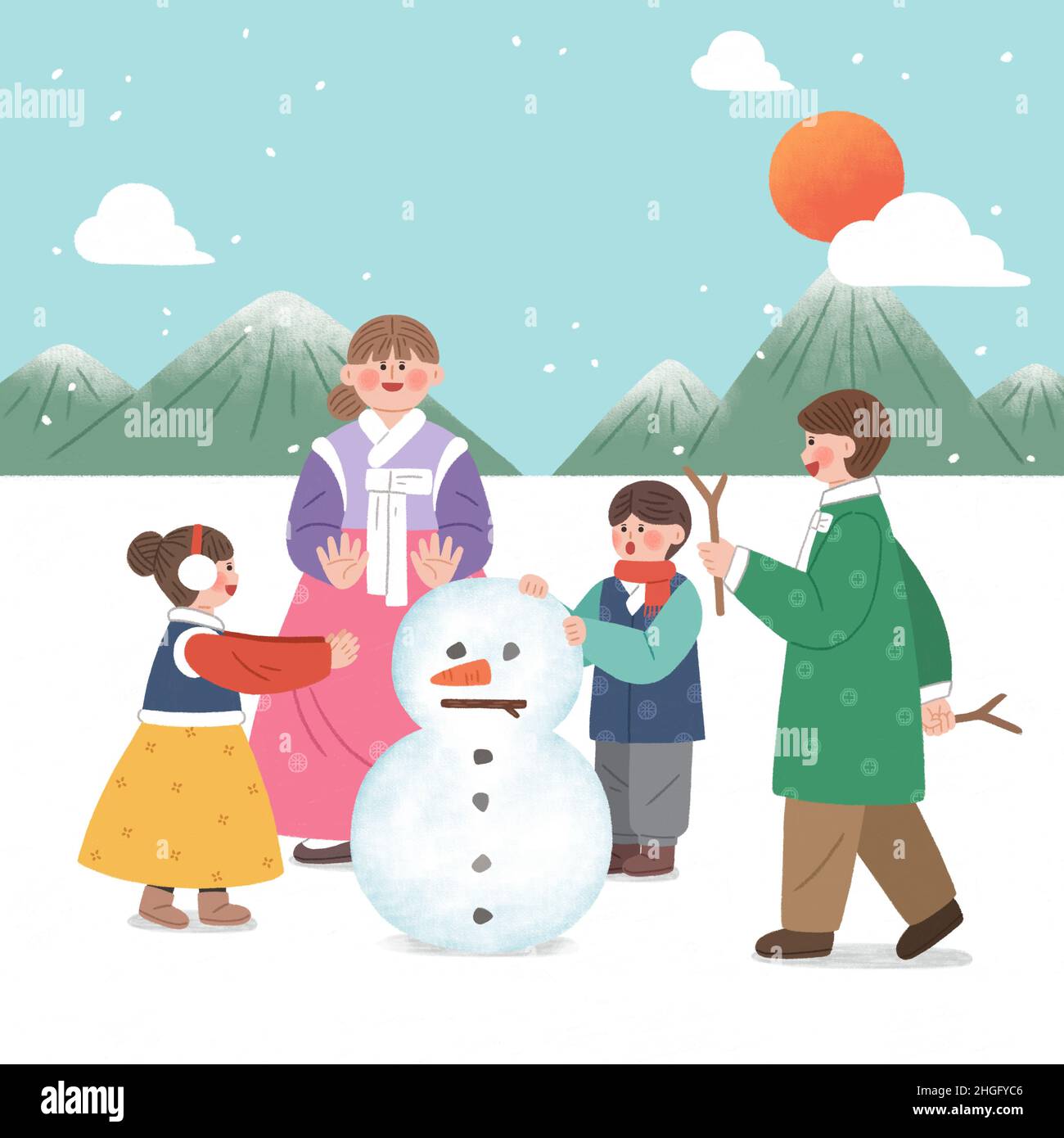 Traditional korean holiday illustration hi-res stock photography and ...
