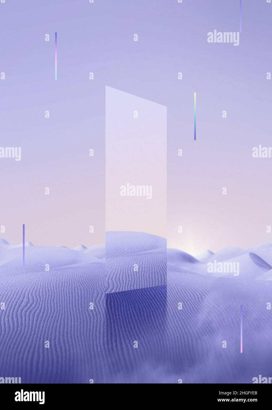 2033 color of the year, very peri 3d rendered graphic poster Stock ...