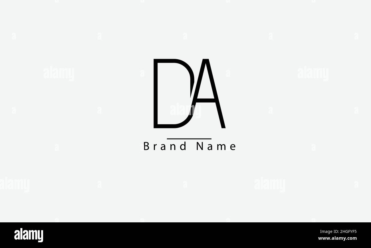 DA AD D A abstract vector logo monogram template Stock Vector Image ...
