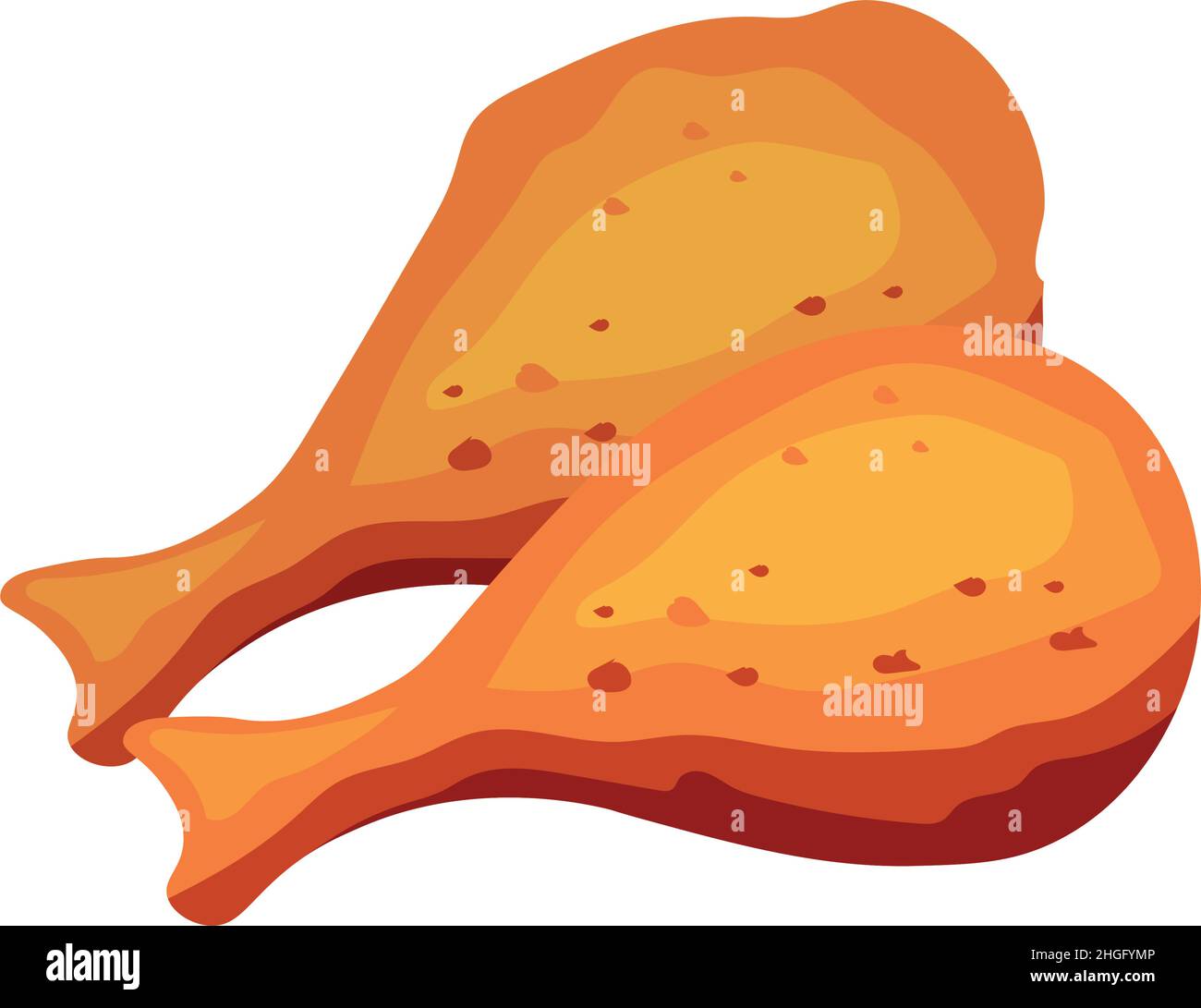 Cooked Chicken Leg Cartoon