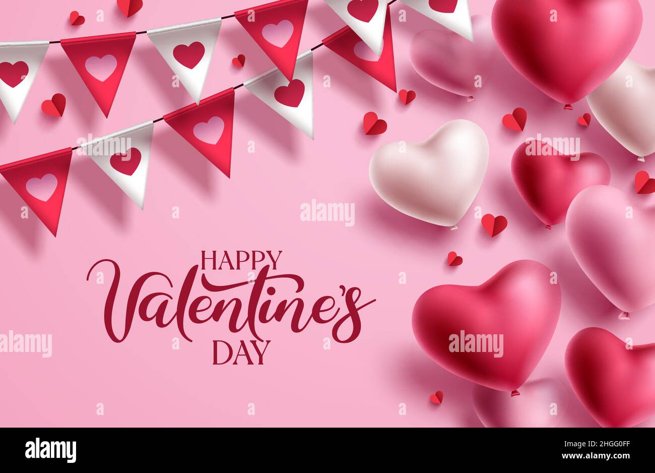 Happy valentine's day vector background design. Valentine's day ...