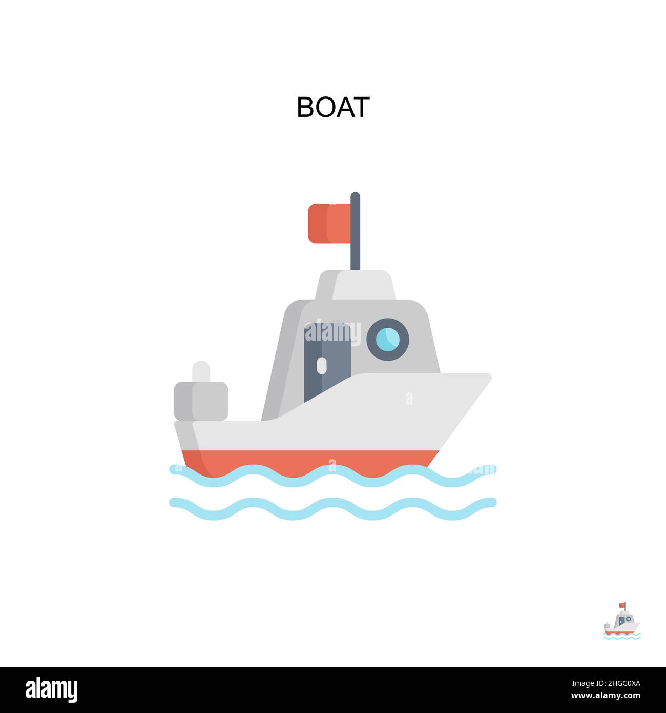 Boat Simple vector icon.Perfect color modern pictogram on editable ...